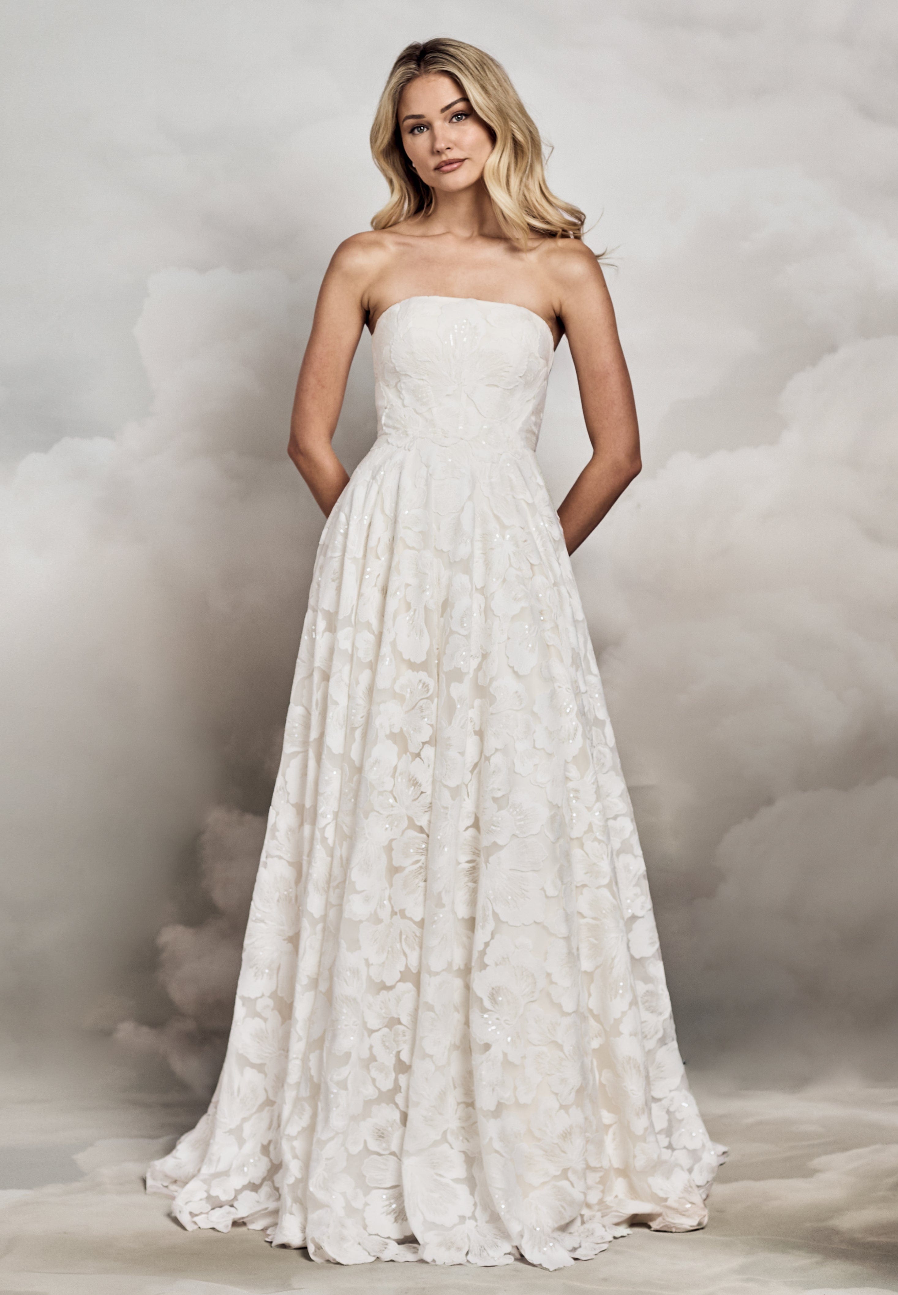 Delaney Gown | Flower Lace Ballgown Wedding Dress | Catherine Deane ...